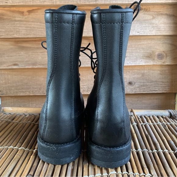 Addison | Shoes | Addison Combat Military Black Leather Vibram Soles ...